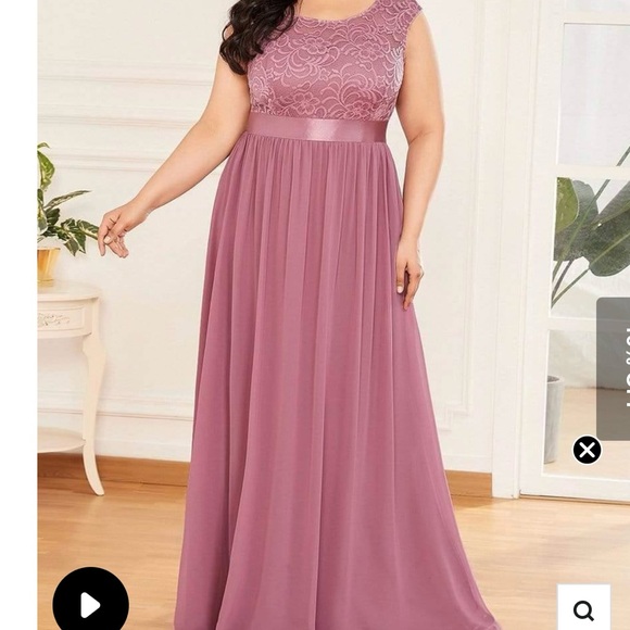 Ever Pretty | Dresses | Elegant Mauve Lace Evening Gown | Poshmark